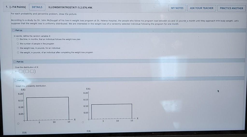 Solved 1. (-/14 Points) DETAILS ILLOWSKYINTROSTAT1 | Chegg.com