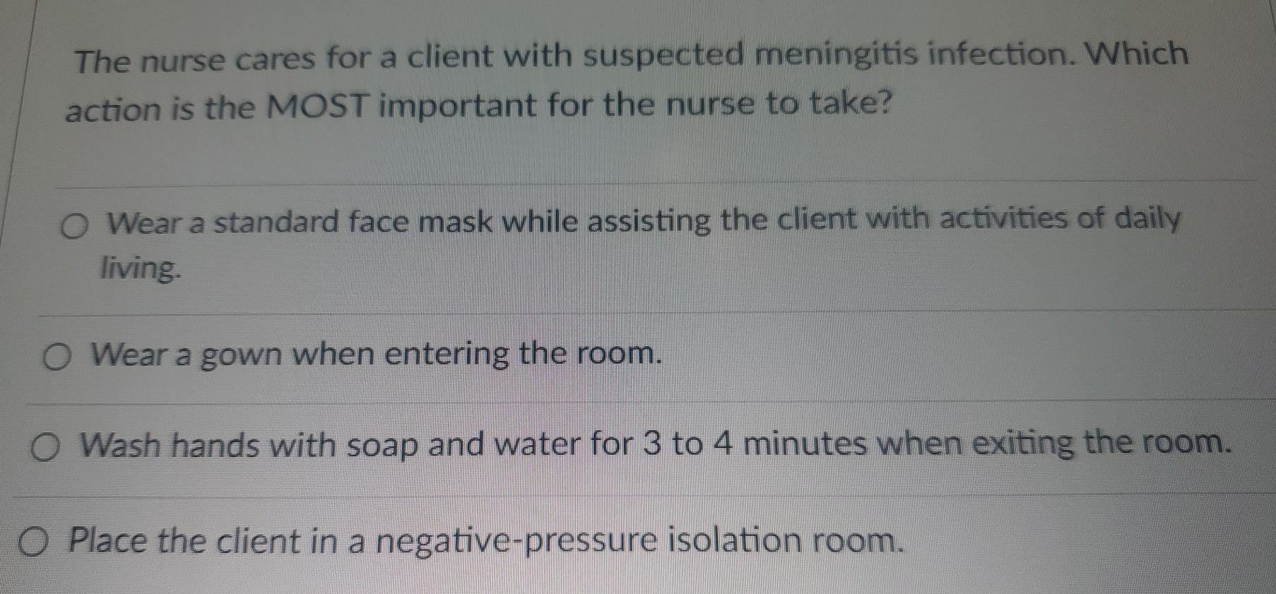 Solved The nurse is caring for client in the Emergency | Chegg.com