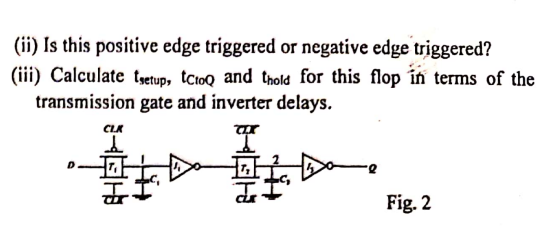 Solved (ii) ﻿Is this positive edge triggered or negative | Chegg.com
