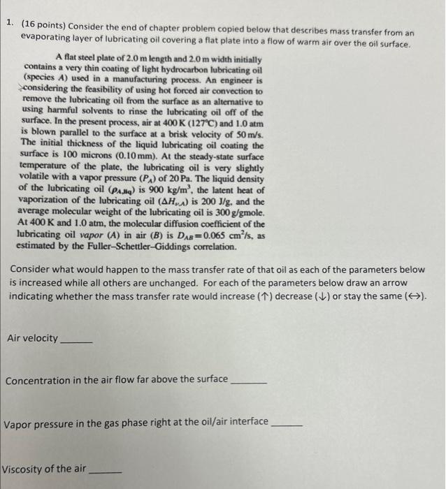 Solved 1. (16 points) Consider the end of chapter problem | Chegg.com