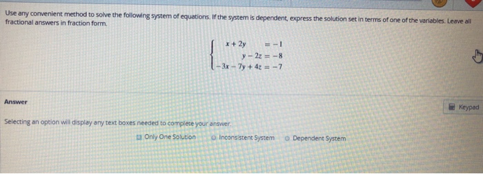 Solved Use any convenient method to solve the following | Chegg.com