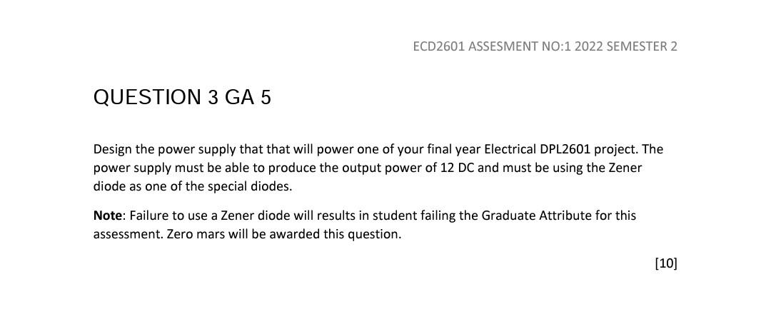 Solved ECD2601 ASSESMENT NO:1 2022 SEMESTER 2 QUESTION 3 GA | Chegg.com