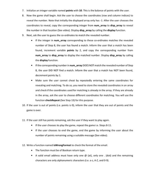 Solved PROGRAM REQUIREMENTS 1. Declare two global integer | Chegg.com