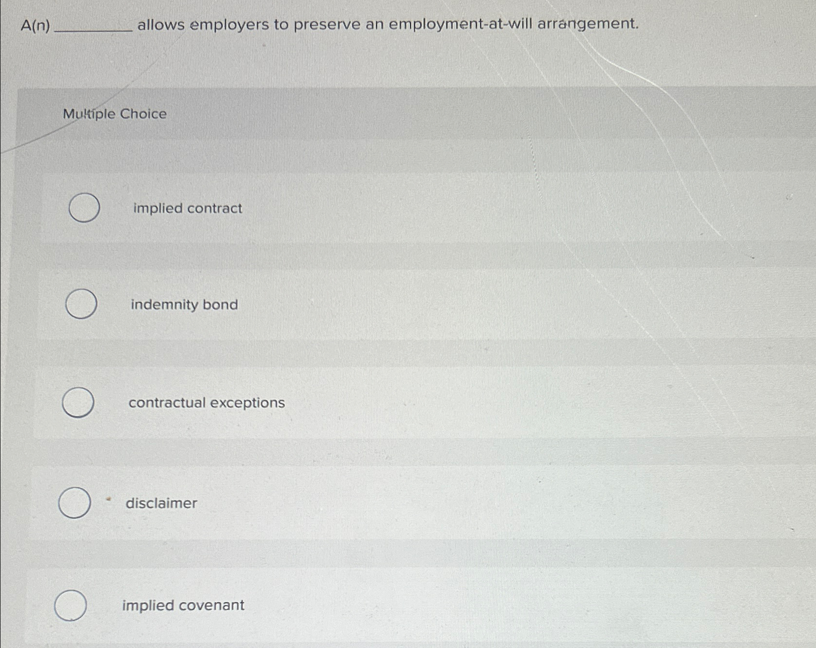 Solved A(n) ﻿allows employers to preserve an | Chegg.com