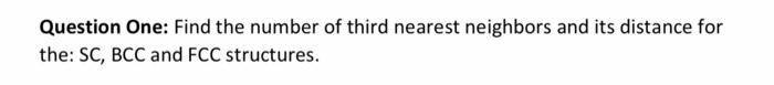 Solved Question One: Find the number of third nearest | Chegg.com