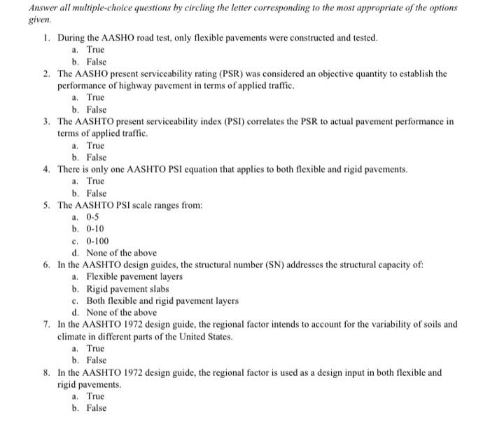 Solved Answer all multiple-choice questions by circling the | Chegg.com
