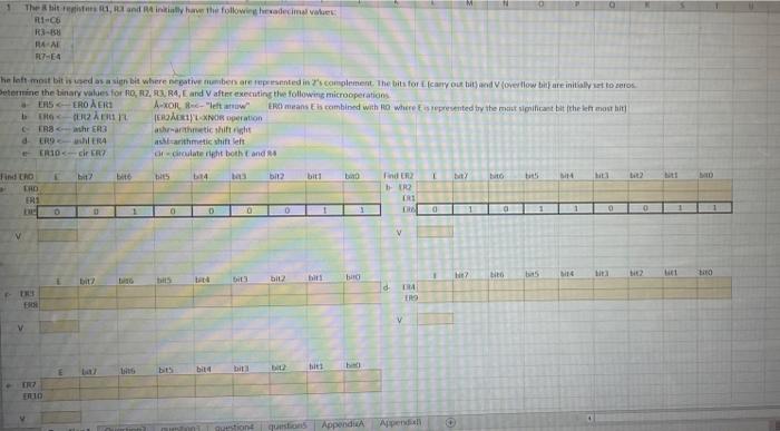 Solved Determine rhe binary values for R0, R2,R3, R4, E and | Chegg.com