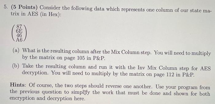 5. (5 Points) Consider the following data which | Chegg.com