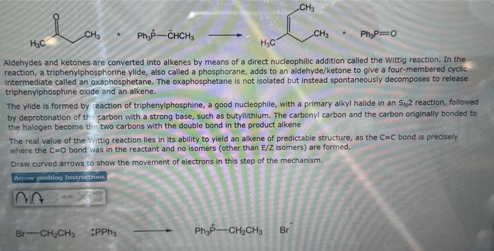 Solved Aldehydes and ketones are converted into alkenes by | Chegg.com