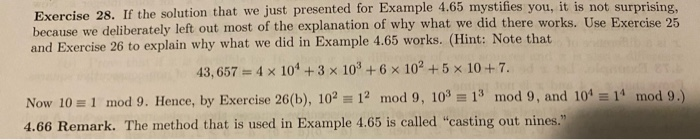 Exercise 28. If the solution that we just presented | Chegg.com