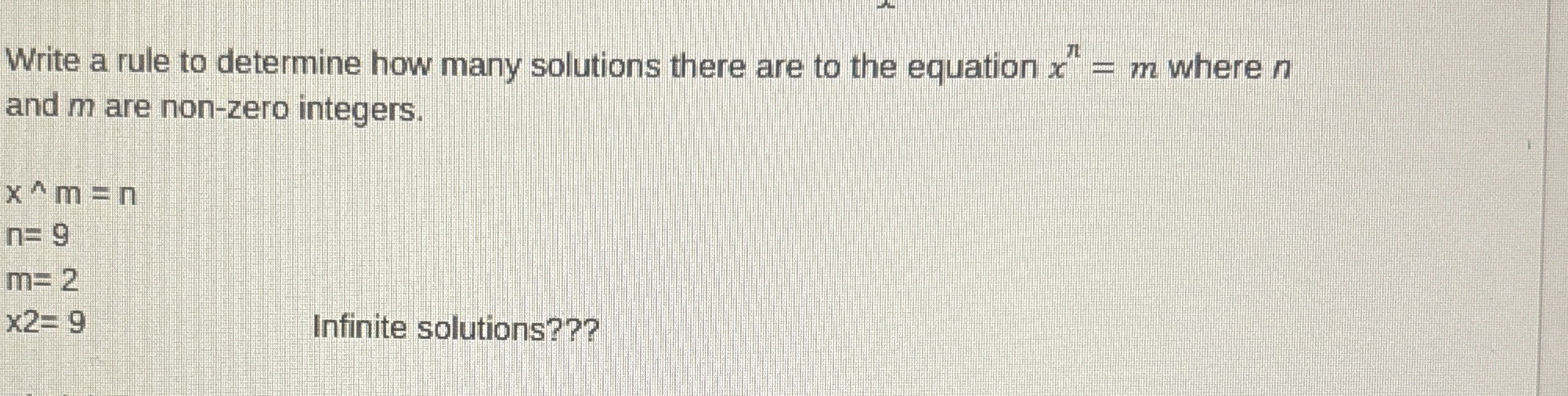 Solved Write a rule to determine how many solutions there | Chegg.com