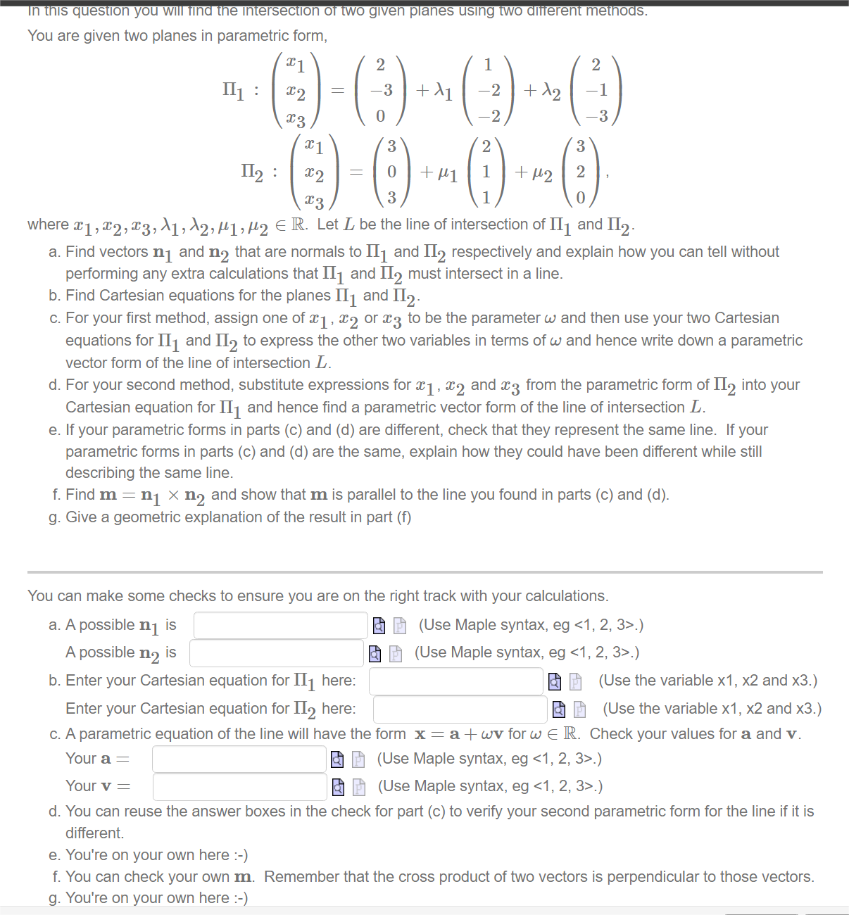 Solved In this question you will find the intersection of | Chegg.com