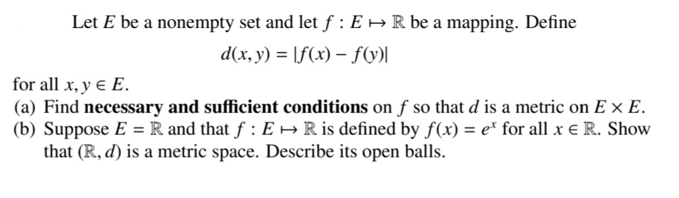 Solved Let E ﻿be a nonempty set and let f:E|→R|| ﻿be a | Chegg.com