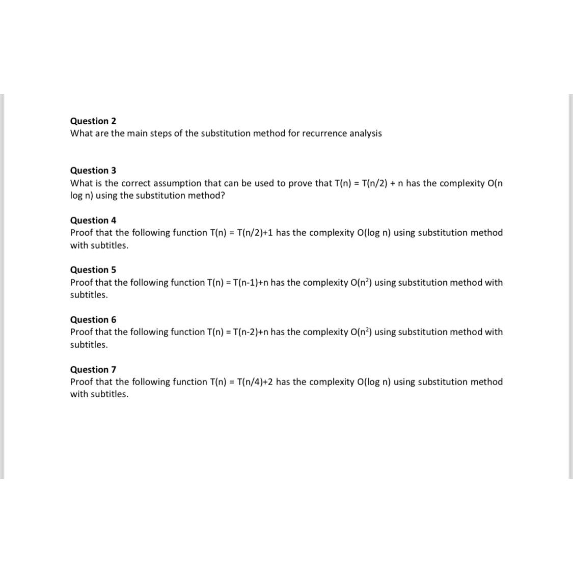 Solved Question 2What are the main steps of the substitution | Chegg.com