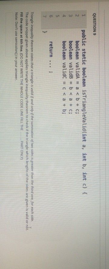 Solved QUESTION 9 2. 3 public static boolean | Chegg.com