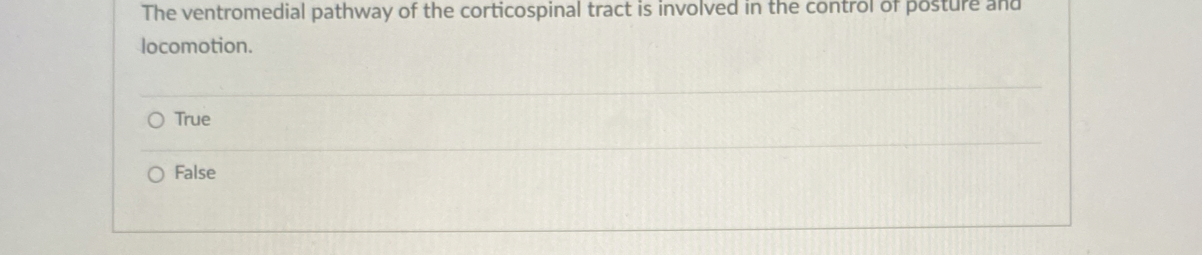 Solved The ventromedial pathway of the corticospinal tract | Chegg.com