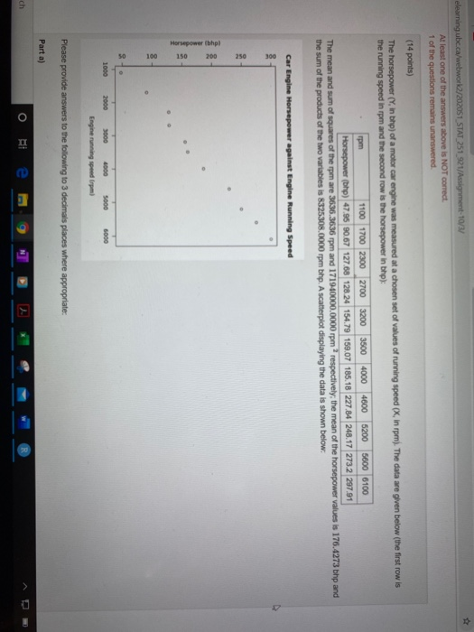 elearning ubc.ca/webwork2/202051 STAT 251 | Chegg.com