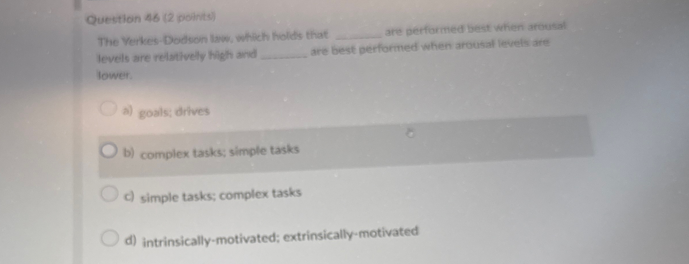 Solved Question 46 (2 ﻿points)The Verkes Dodsen tawh which | Chegg.com
