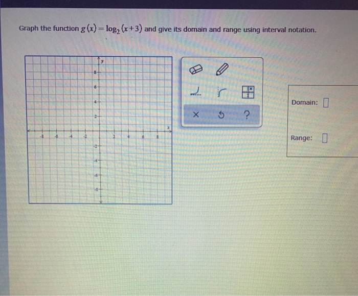 Solved graph the function g(x) = log2(x+3) and give its | Chegg.com