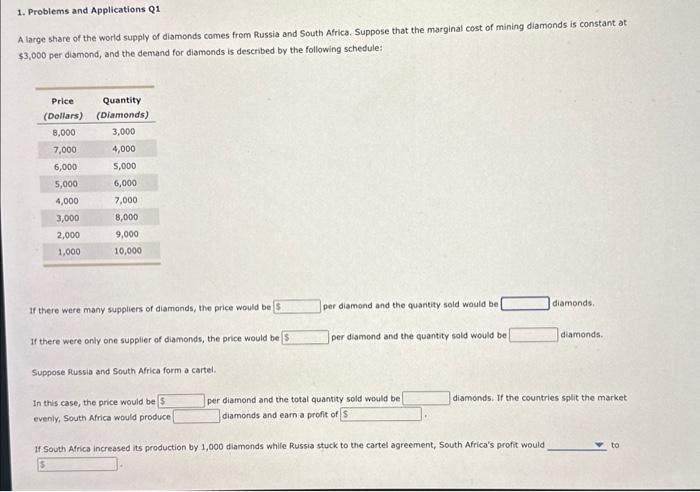 Solved 1. Problems and Applications Q1 A large share of the | Chegg.com