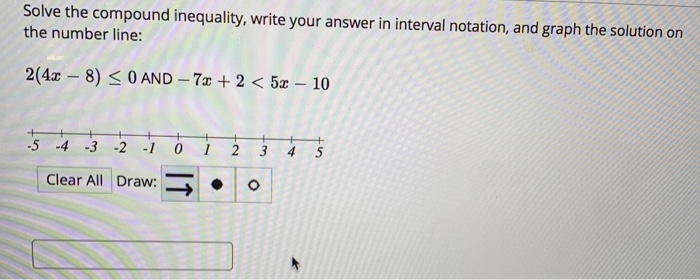 Solved Solve the compound inequality, write your answer in | Chegg.com