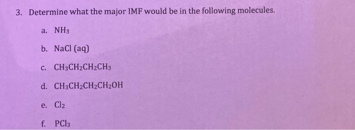 Solved 3. Determine what the major IMF would be in the | Chegg.com