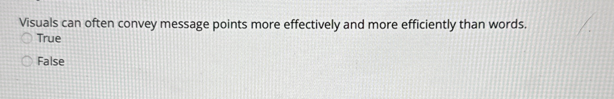 Solved Visuals can often convey message points more | Chegg.com