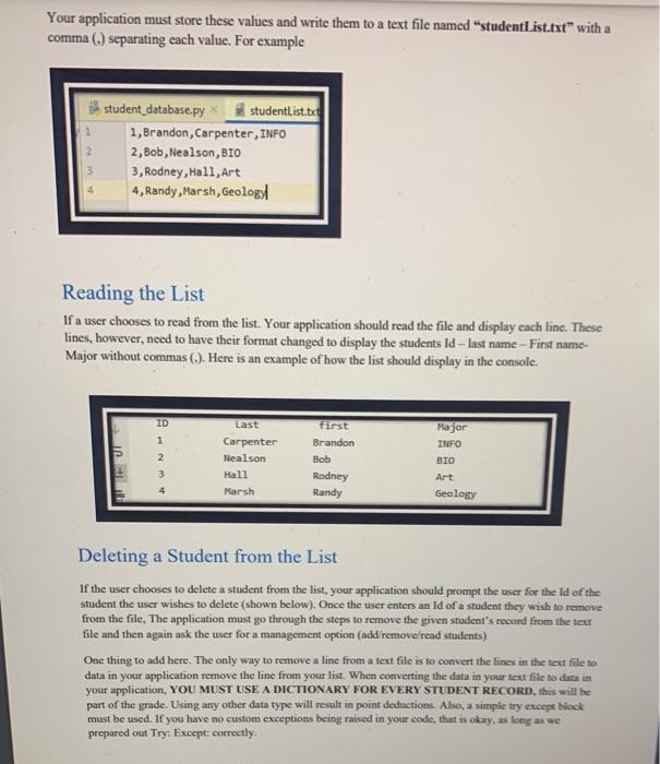 Solved You must create a Python application that manages | Chegg.com