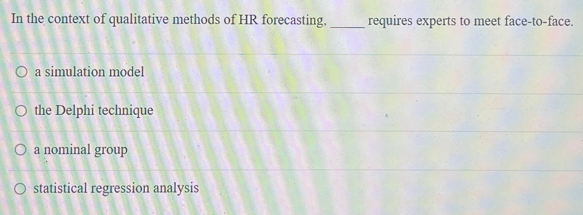 Solved In the context of qualitative methods of HR | Chegg.com