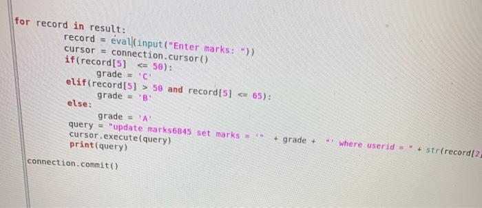 Solved This Is The Code Of The My Mysql Python Script And
