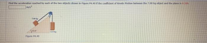 Solved Find the acceleration reached by each of the two | Chegg.com