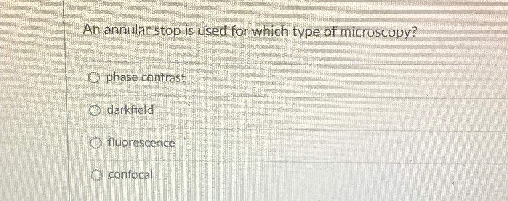 Solved An annular stop is used for which type of | Chegg.com