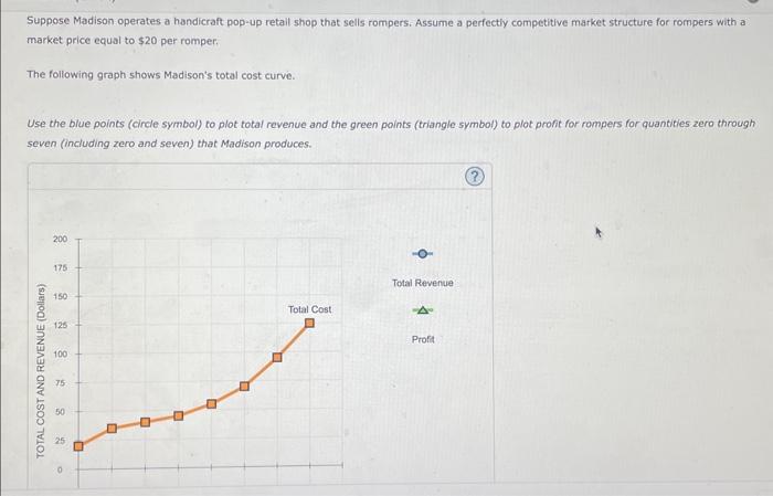 Solved Suppose Madison operates a handicraft pop-up retail | Chegg.com