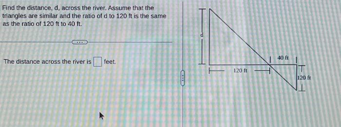 Solved Find the distance, d, across the river. Assume that | Chegg.com