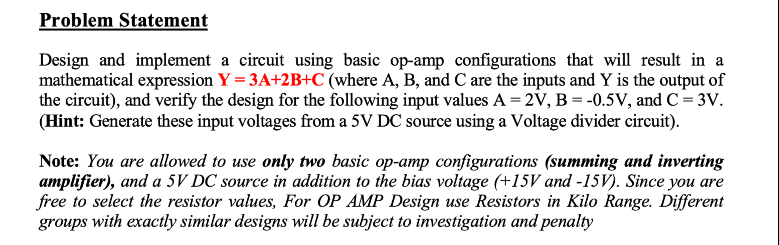 Solved Problem StatementDesign and implement a circuit using | Chegg.com