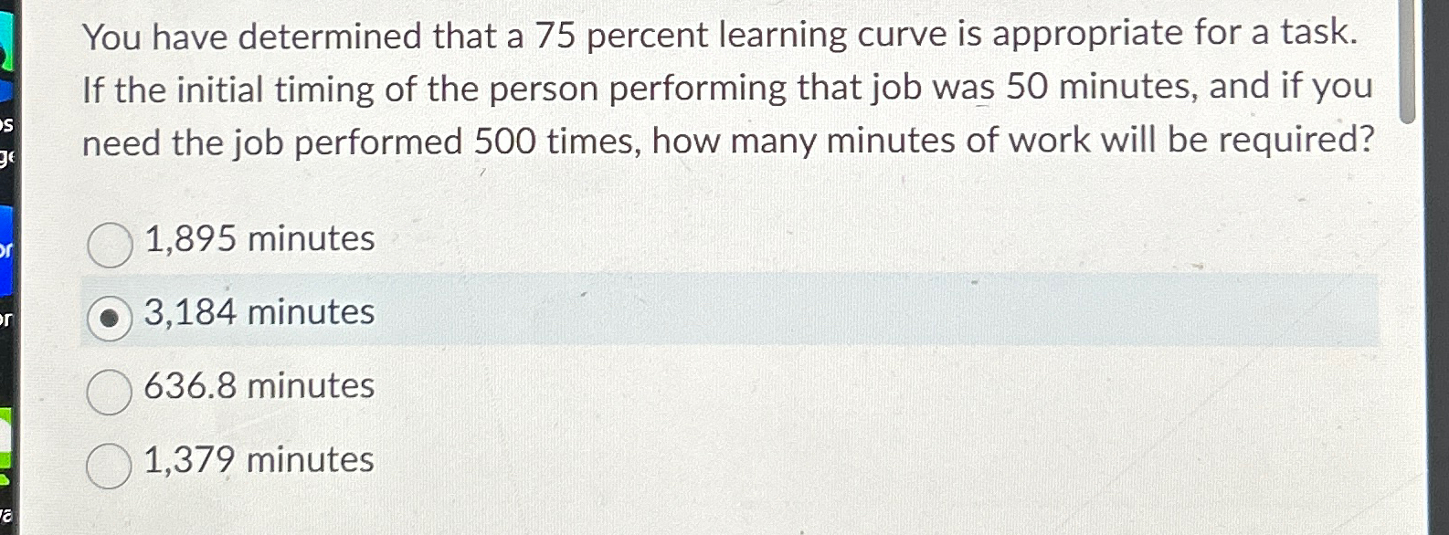 Solved You have determined that a 75 ﻿percent learning curve | Chegg.com