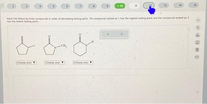 Solved Rank the following three compounds in order of | Chegg.com