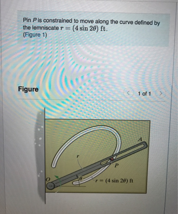 Solved Pin Pis constrained to move along the curve defined | Chegg.com