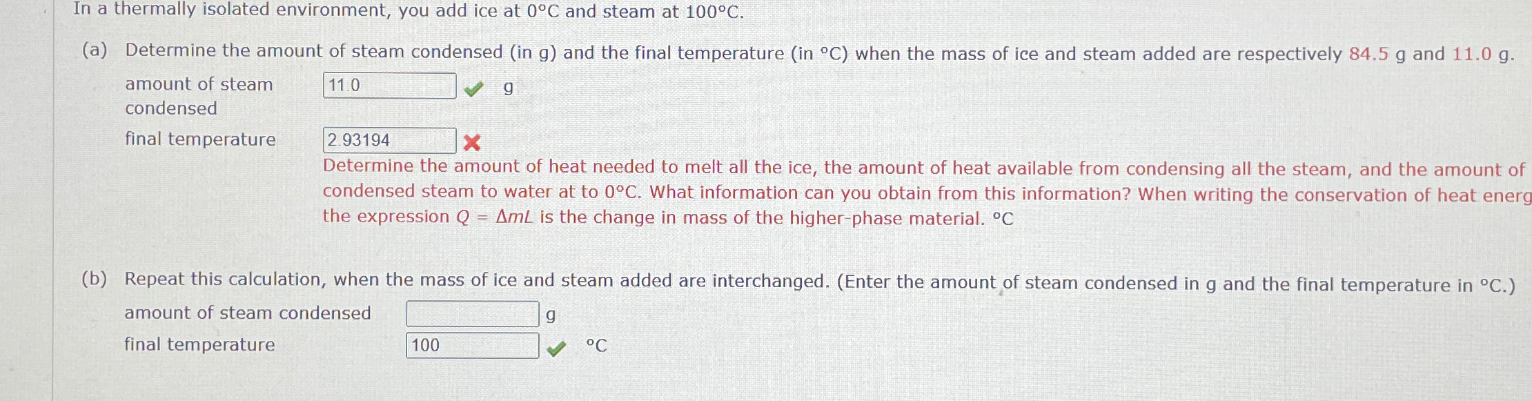 Solved In a thermally isolated environment, you add ice at | Chegg.com