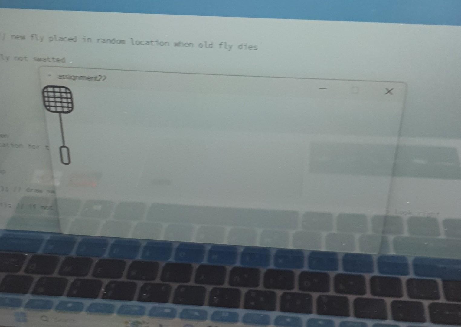 Solved developing a simple fly swatter game using the | Chegg.com