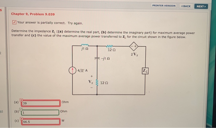 Solved PRINTER VERSION 4 BACK NEXT s Chapter 9, Problem | Chegg.com