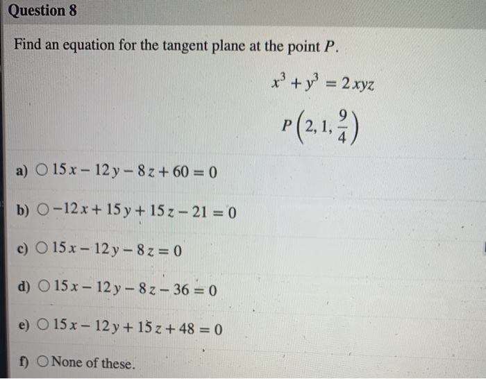 Solved Question 7 Find Scalar Parametric Equations For The