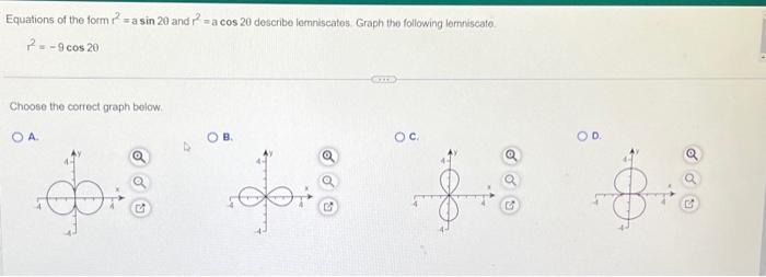 Solved Equations of the form r2=asin2θ and r2=acos20 | Chegg.com