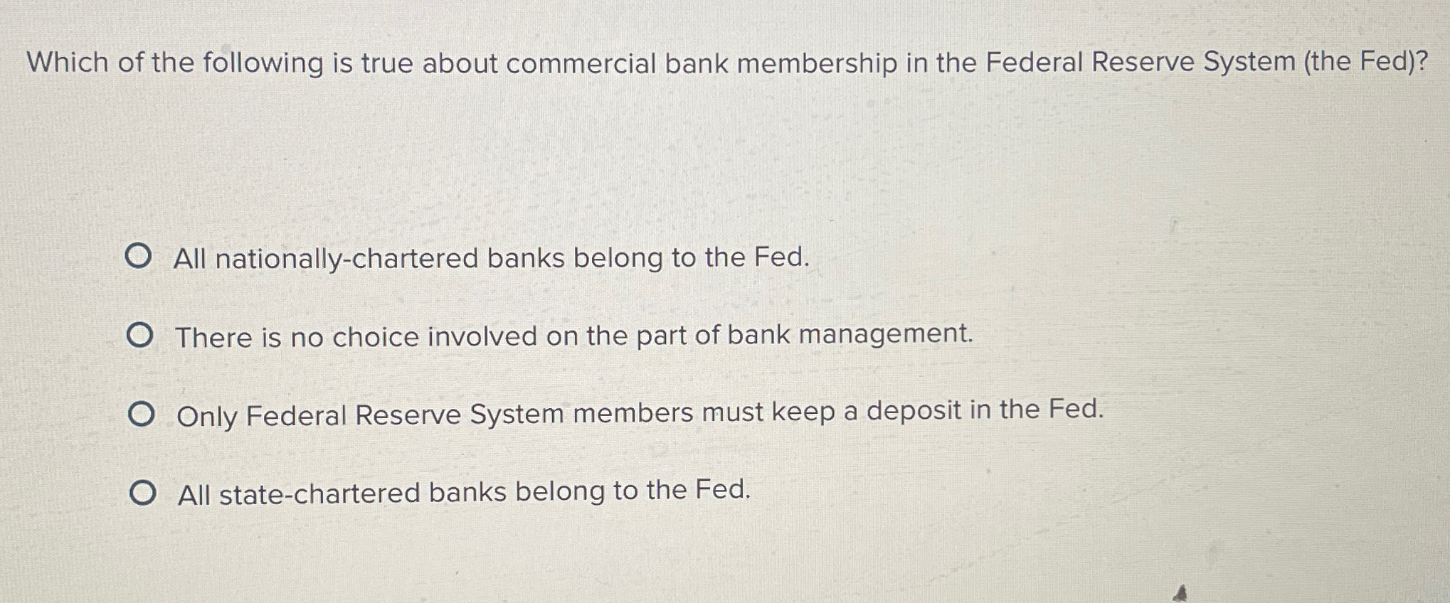 Solved Which of the following is true about commercial bank | Chegg.com