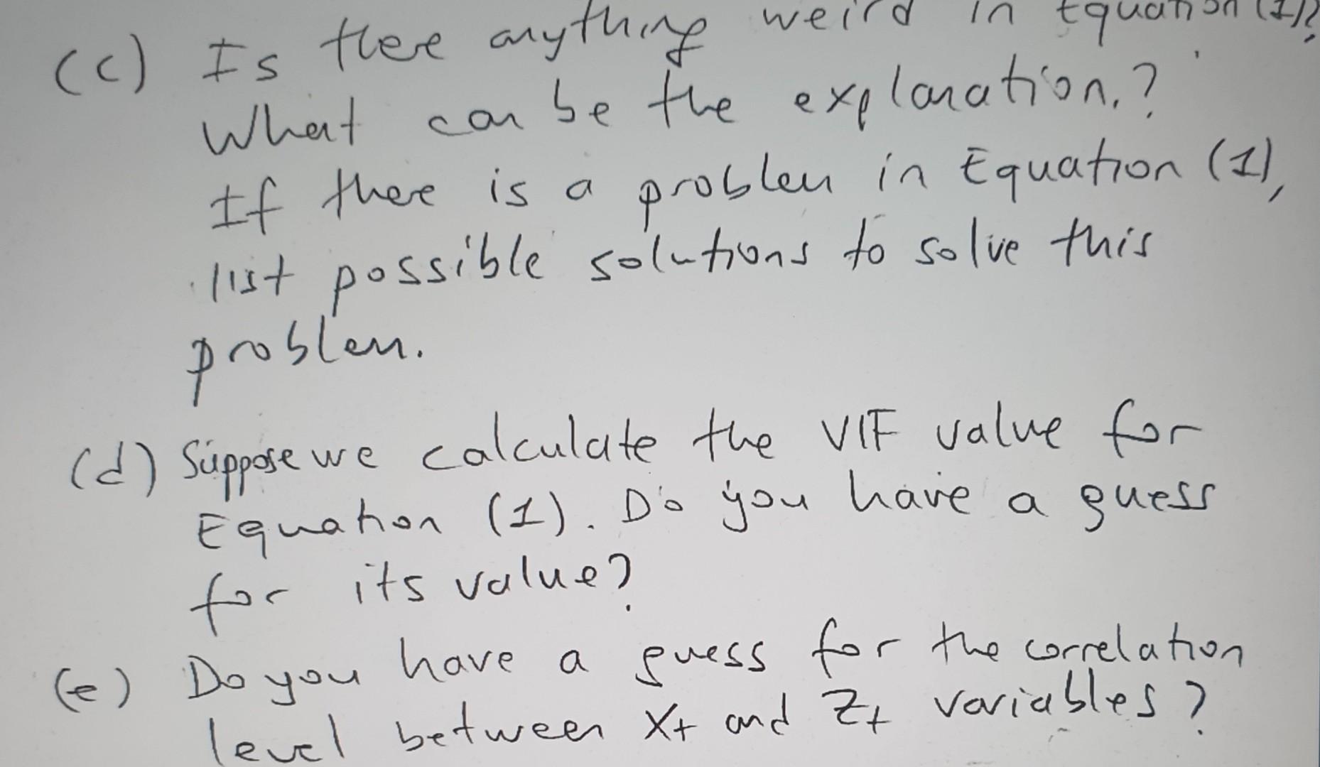 Solved Question 4 You are given the following estimation | Chegg.com