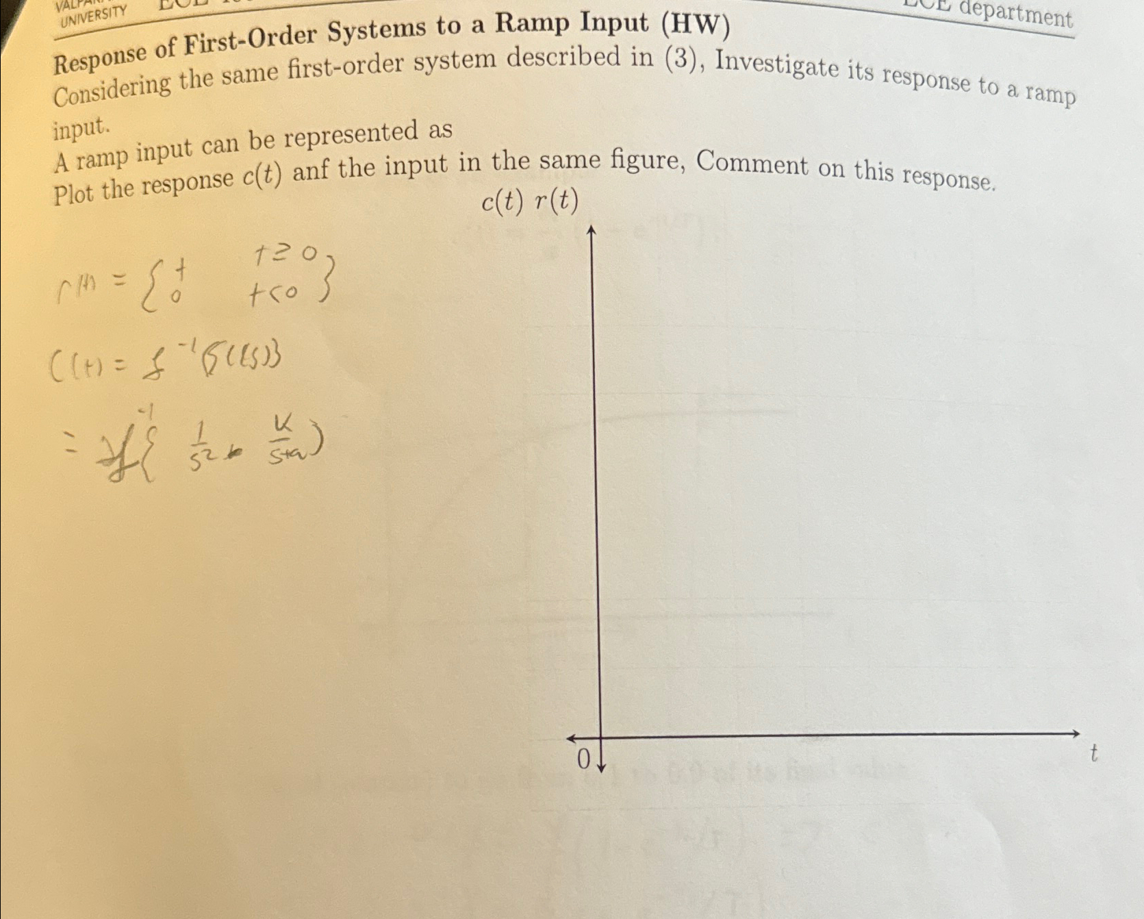 Step response of First-Order Systems\\nConsider the | Chegg.com