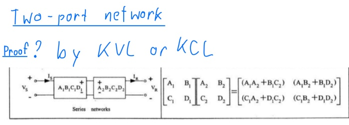 Solved Two - port network Proof? by KVC or KCL A,B,C,D BTA, | Chegg.com
