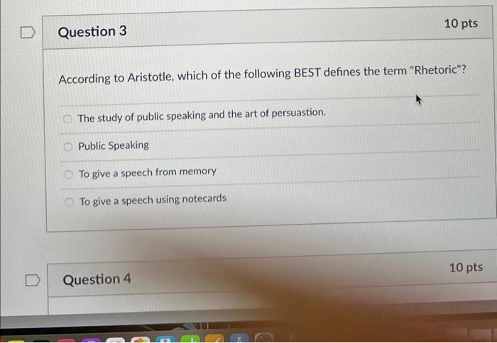 According to Aristotle, which of the following BEST | Chegg.com