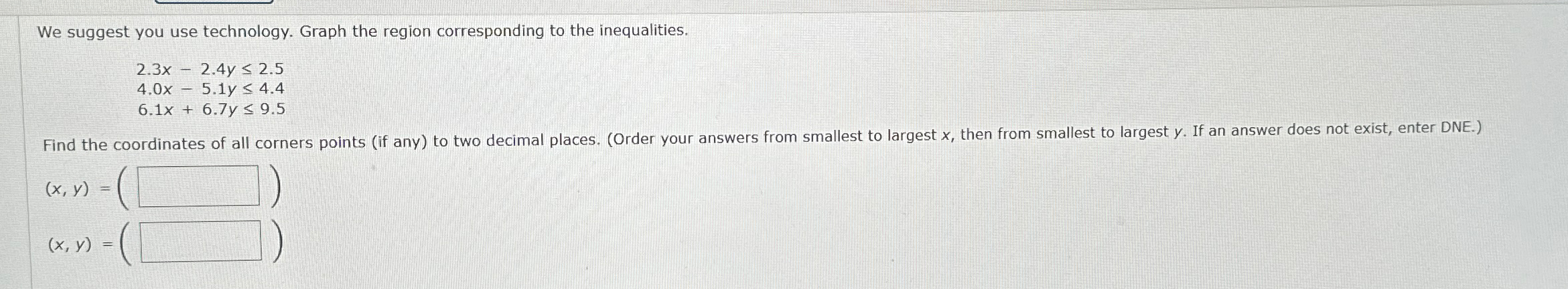 Solved We suggest you use technology. Graph the region | Chegg.com