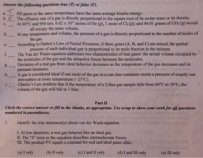 Solved Answer the following questions true (T) or false (F). | Chegg.com